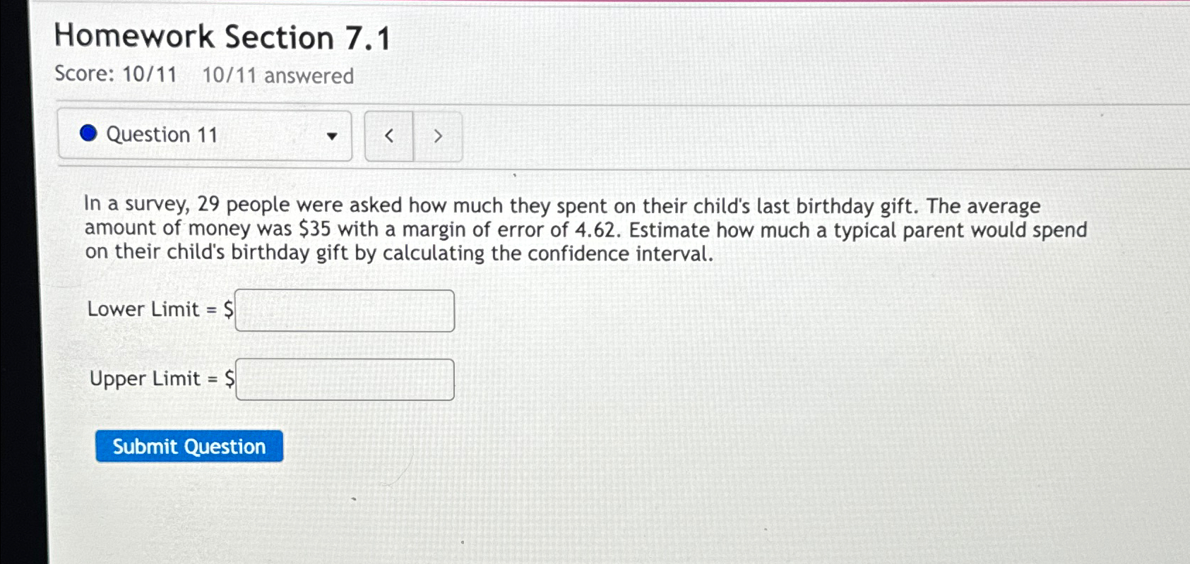 Solved Need to Find Lower Limit and Upper Limit Please help! | Chegg.com