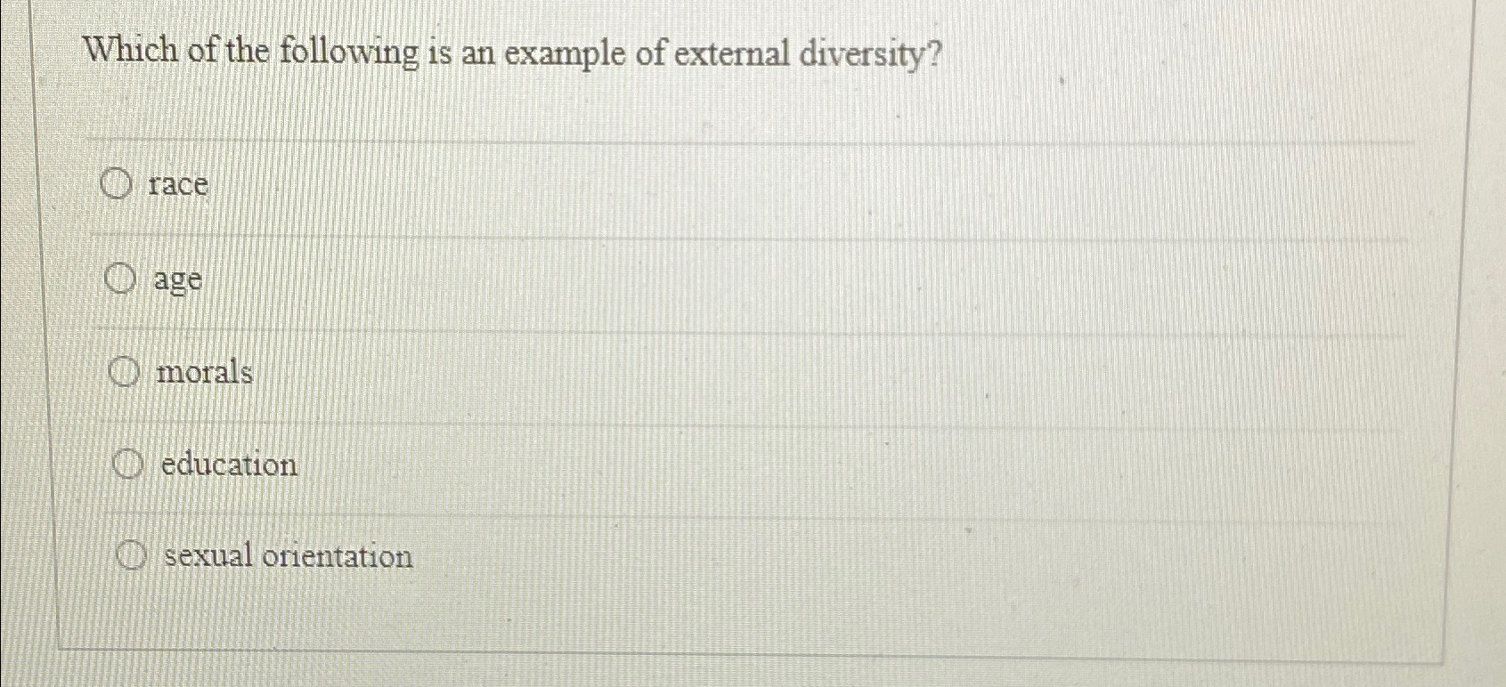 Solved Which of the following is an example of external | Chegg.com
