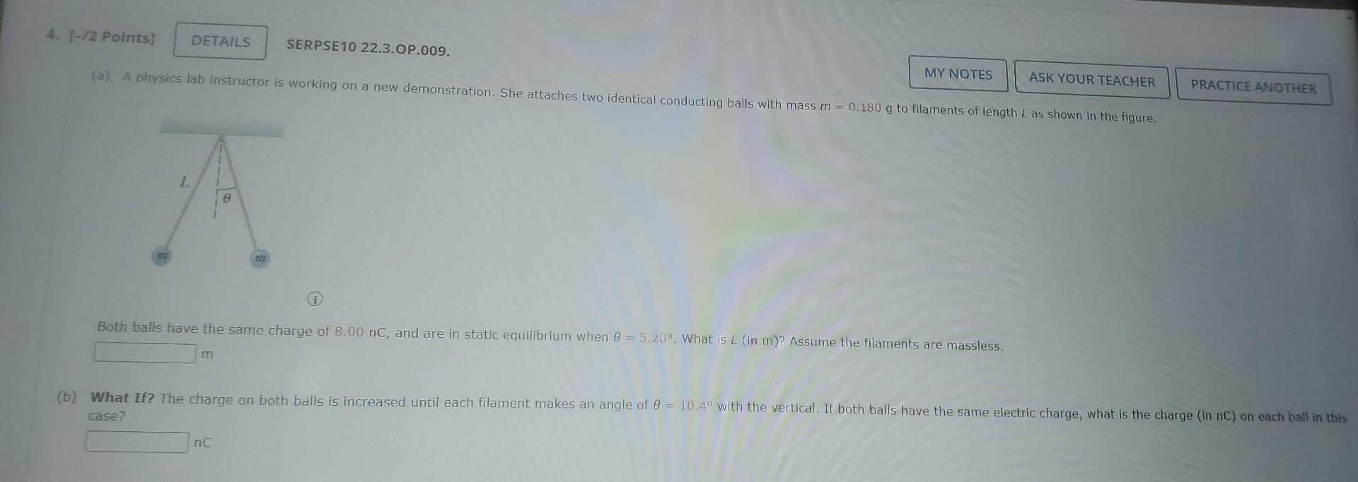 Solved (a) A physics lab instructor is working on a new | Chegg.com