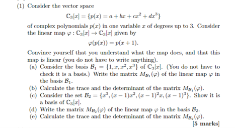 Solved (1) ﻿Consider the vector | Chegg.com