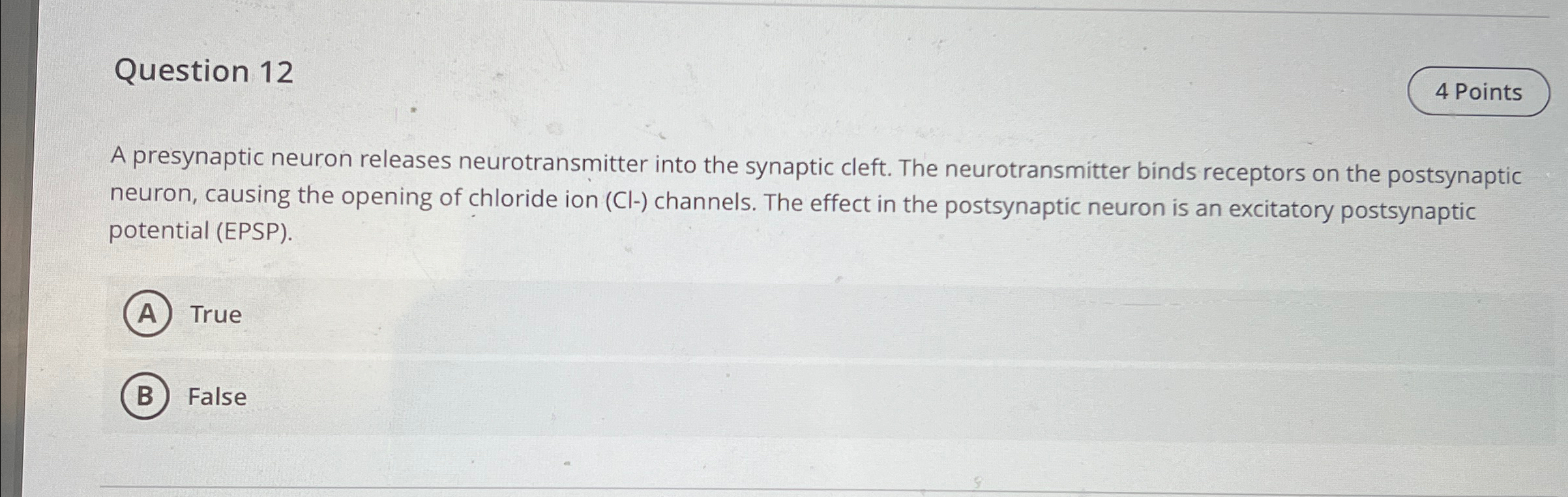 Solved Question 12A presynaptic neuron releases | Chegg.com
