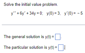Solved Solve the initial value problem.y double prime plus 6 | Chegg.com