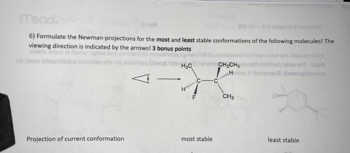 Solved Formulate the Newman Projections for the most stable | Chegg.com