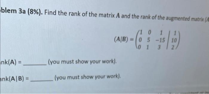 Solved classify the system of equations in problem 3a as | Chegg.com