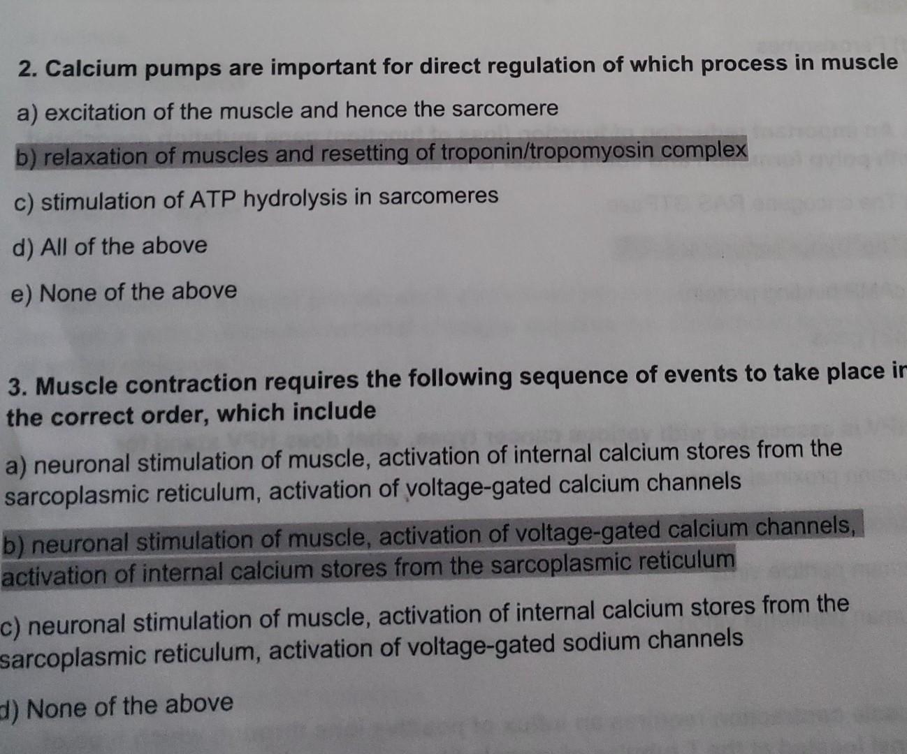 Solved 2. Calcium pumps are important for direct regulation | Chegg.com