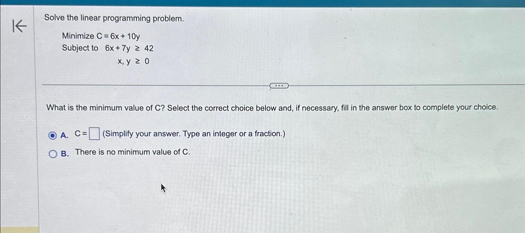 Solved Solve the linear programming problem. | Chegg.com