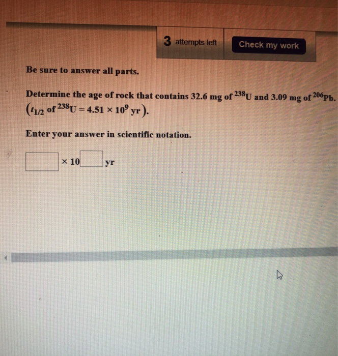 Solved 3 attempts left Check my work Be sure to answer all | Chegg.com