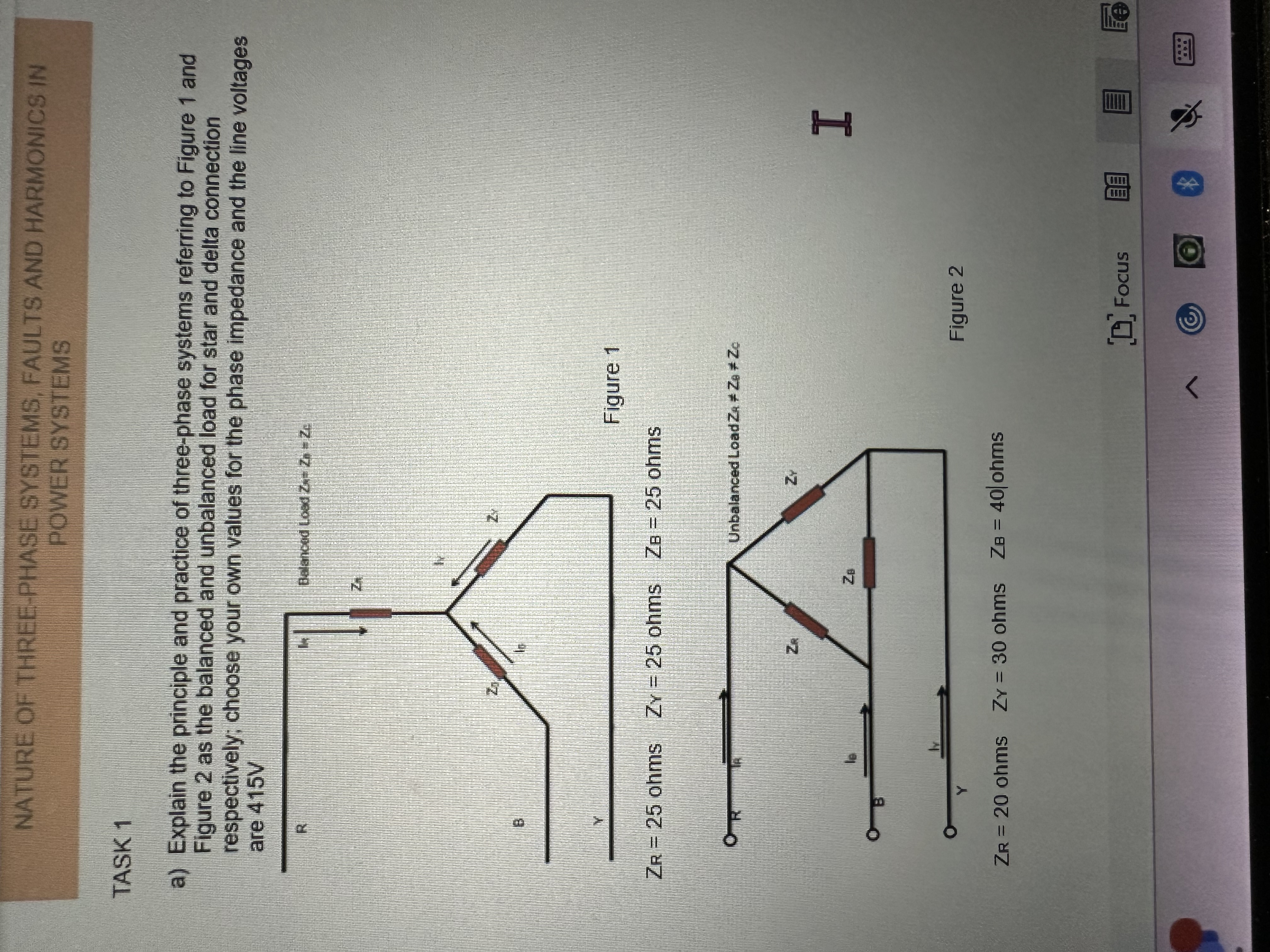 NATURE OF THREE.PHASE SYSTEMS, FAULTS AND HARMONICS | Chegg.com