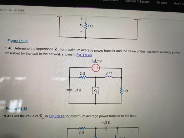 Solved determine the impedance ZL for the maximum average | Chegg.com