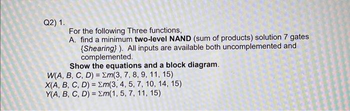 Solved Q2) 1. For the following Three functions, A. find a | Chegg.com
