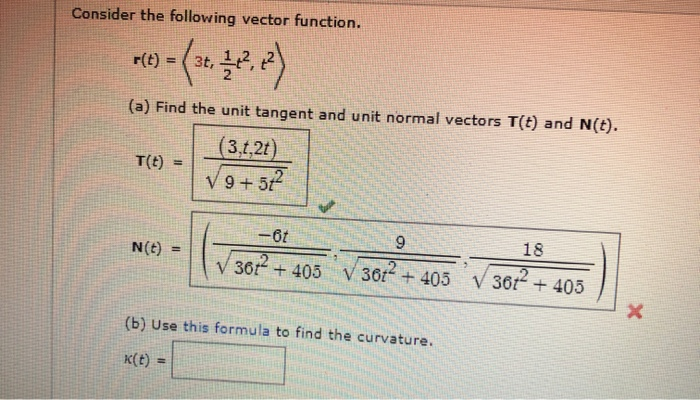 Solved Consider the following vector function. r(t) = 3t, | Chegg.com
