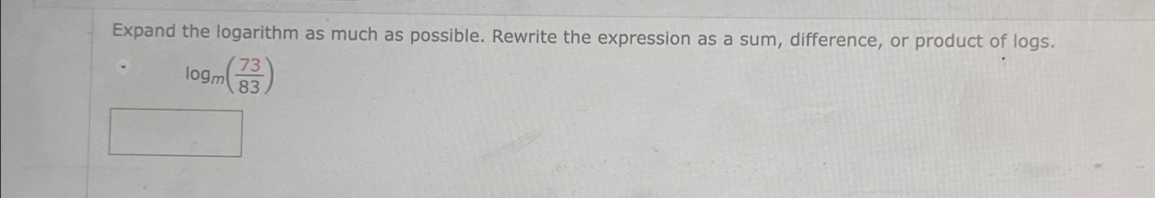 Expand the logarithm as much as possible. Rewrite the | Chegg.com