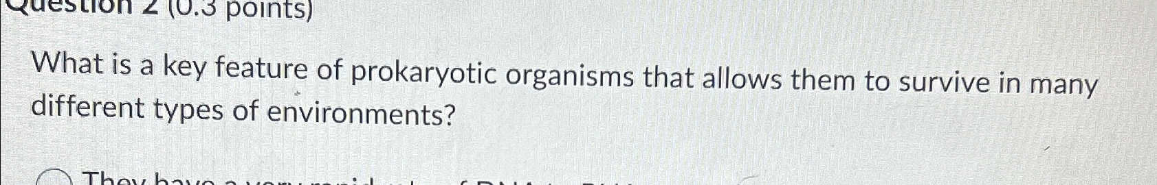 Solved What is a key feature of prokaryotic organisms that | Chegg.com