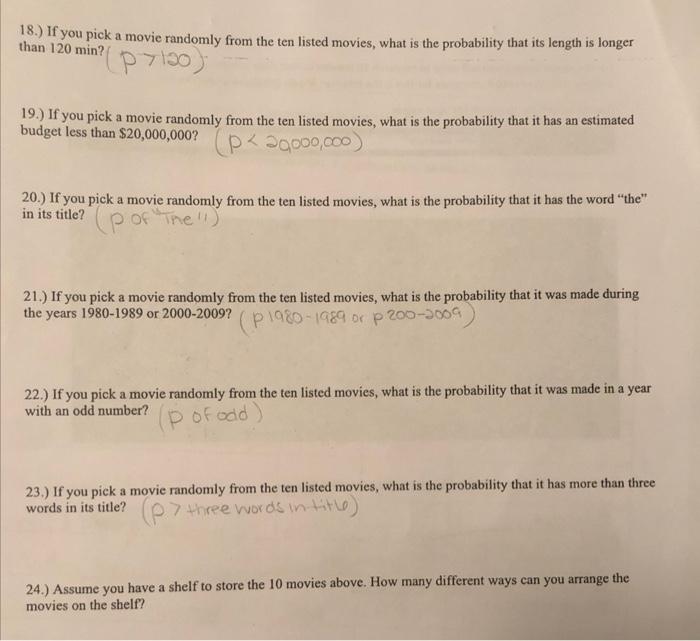 Solved Please help me with the following probability | Chegg.com