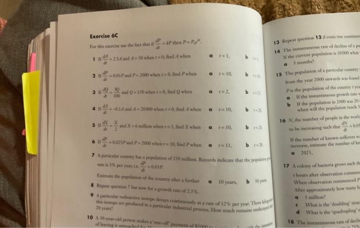 Solved Exercise 6C For this exeruine wese the fact that if | Chegg.com