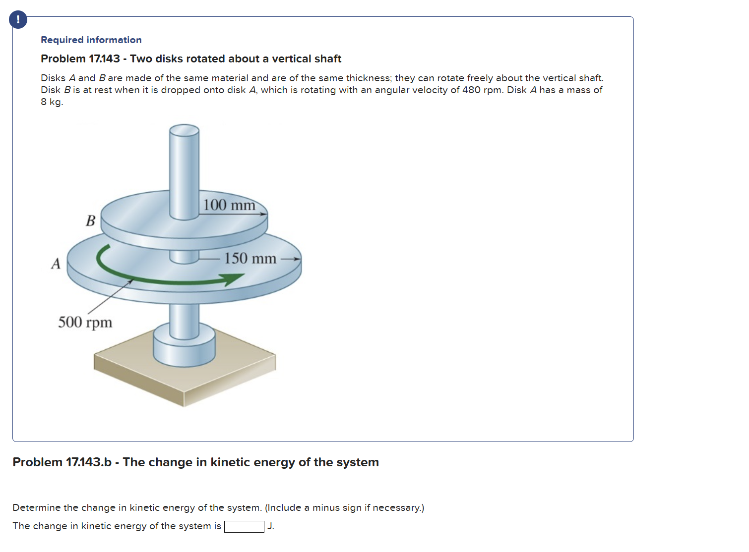 Solved Required information Problem 17.143-Two disks rotated | Chegg.com