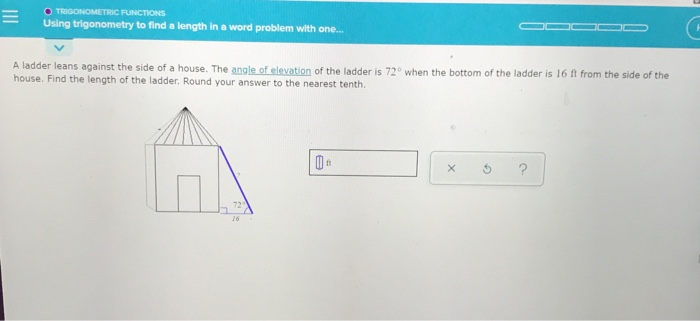 Solved TRIGONOMETRIC FUNCTIONS Using trigonometry to find a | Chegg.com