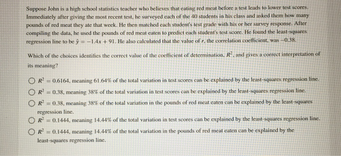 Solved Suppose John is a high school statistics teacher who | Chegg.com