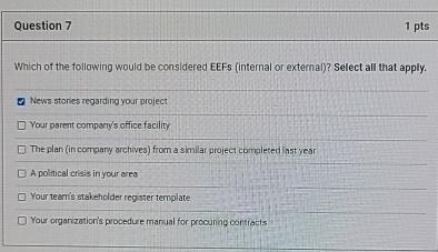 Solved Question 71 ﻿ptsWhich of the following would be | Chegg.com