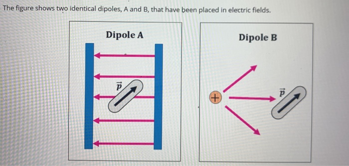 Solved The figure shows two identical dipoles, A and B, that | Chegg.com