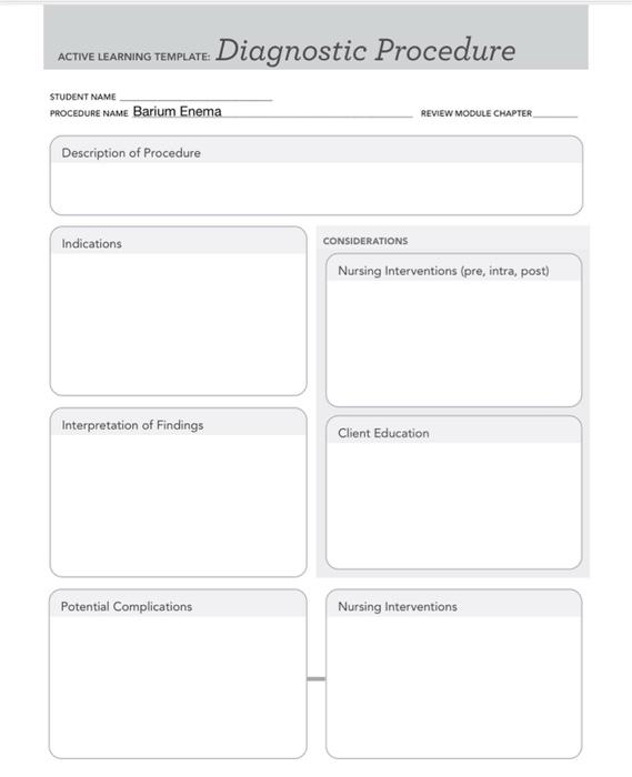 Solved active learning template Diagnostic Procedure STUDENT | Chegg.com