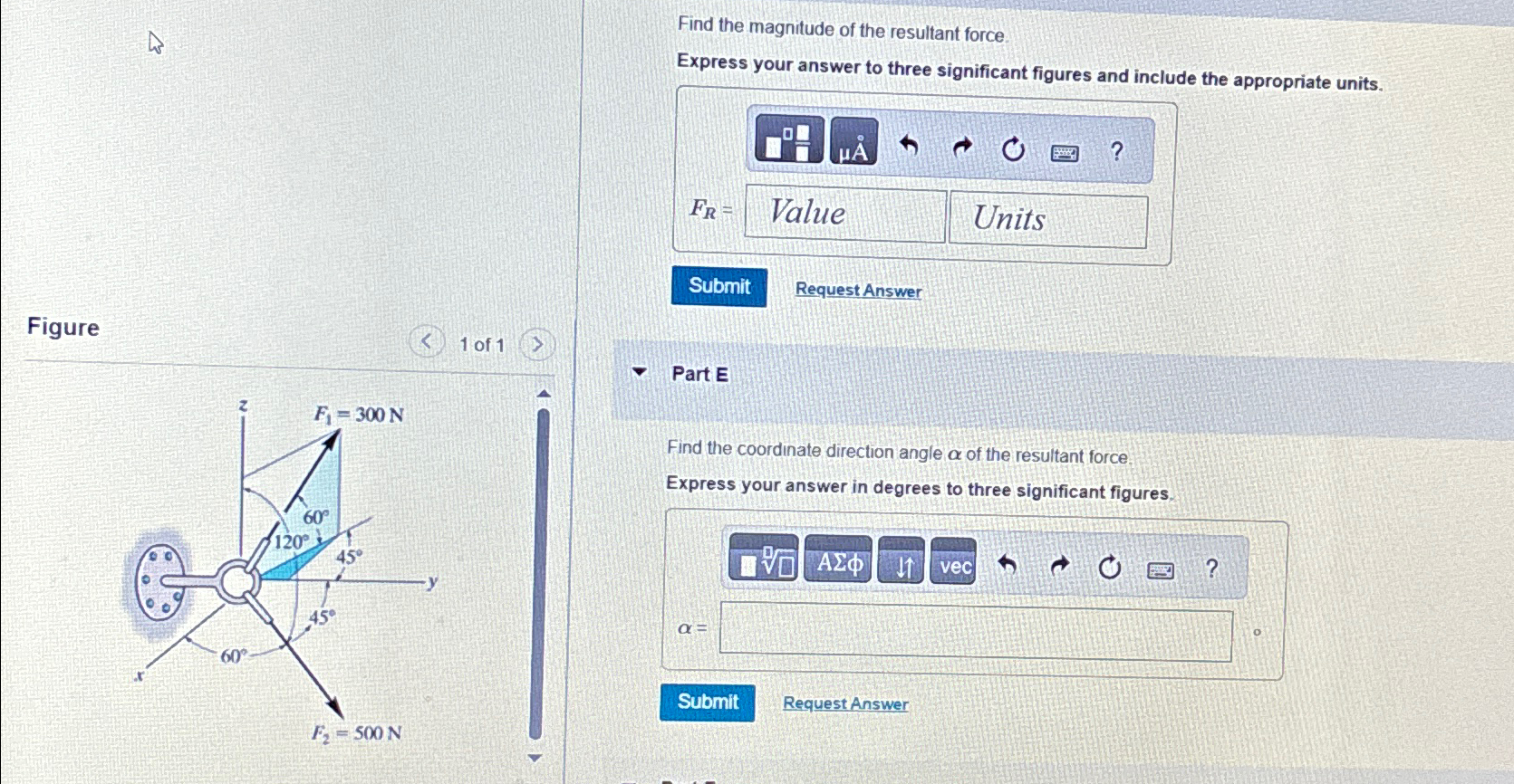 Solved Find the magnitude of the resultant force.Express | Chegg.com