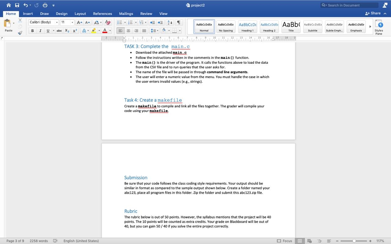 Solved computer science project 2Search in | Chegg.com