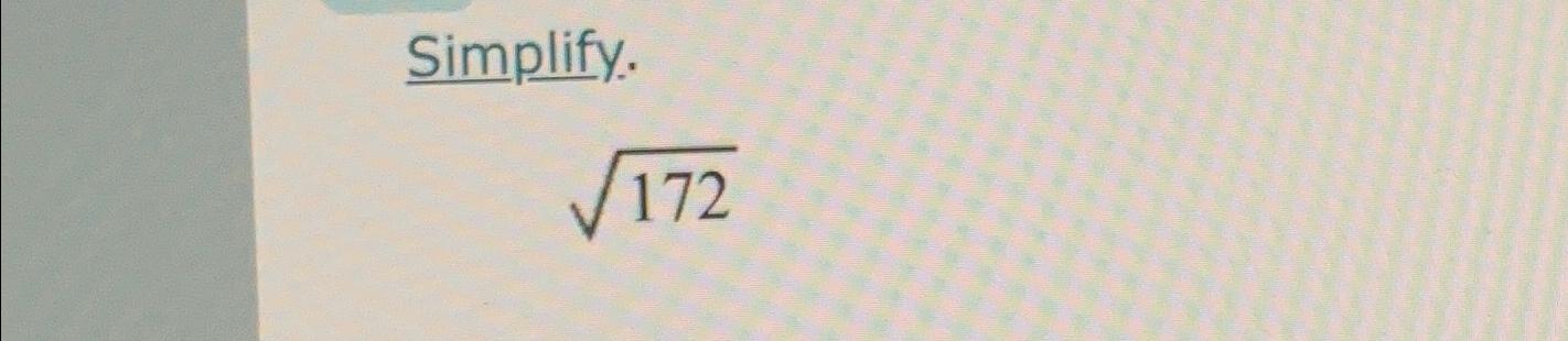 Solved Simplify.1722 | Chegg.com