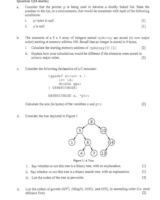 Solved a. Consider that the pointer p is being used to | Chegg.com