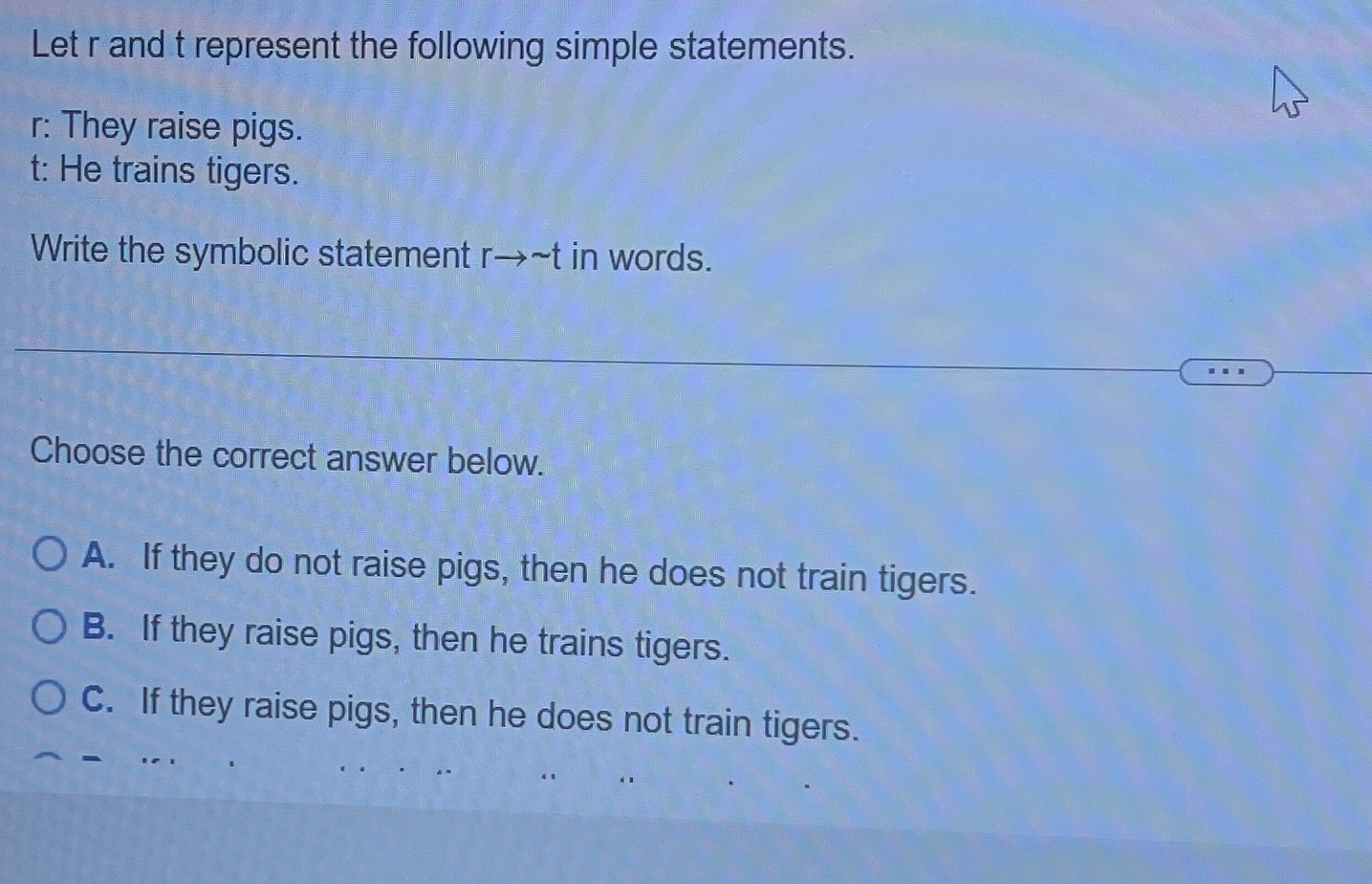 Solved Let r and t represent the following simple | Chegg.com Solved Let r and t represent the following simple | Chegg.com