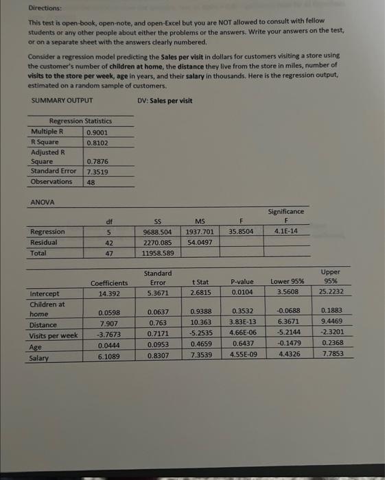 Solved Directions: This test is open-book; open-note, and | Chegg.com