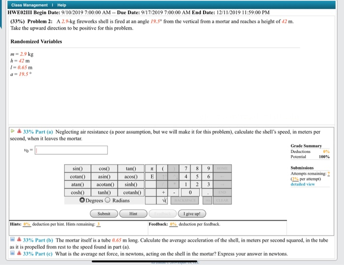 Solved Class Management | Help HWEO2III Begin Date: | Chegg.com