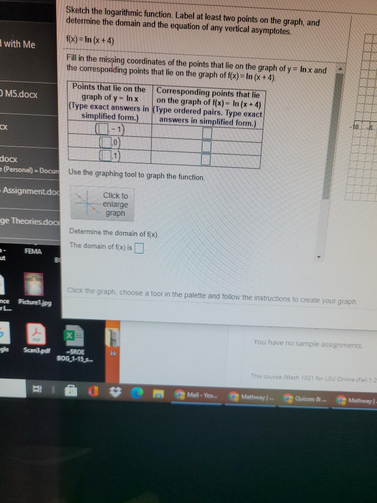 Solved Sketch the logarithmic function. Label at least two | Chegg.com