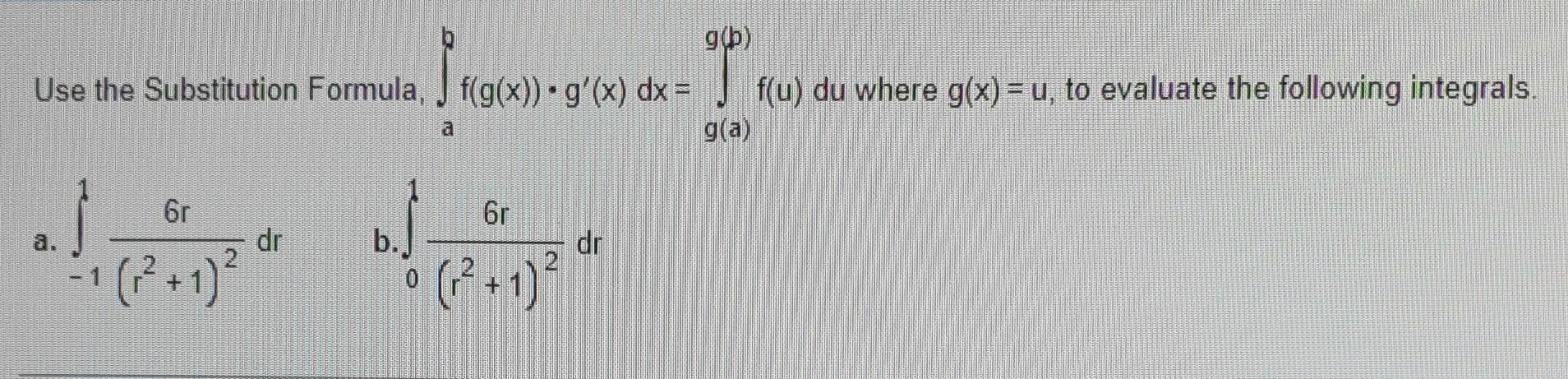 Solved Use the Substitution Formula, | Chegg.com