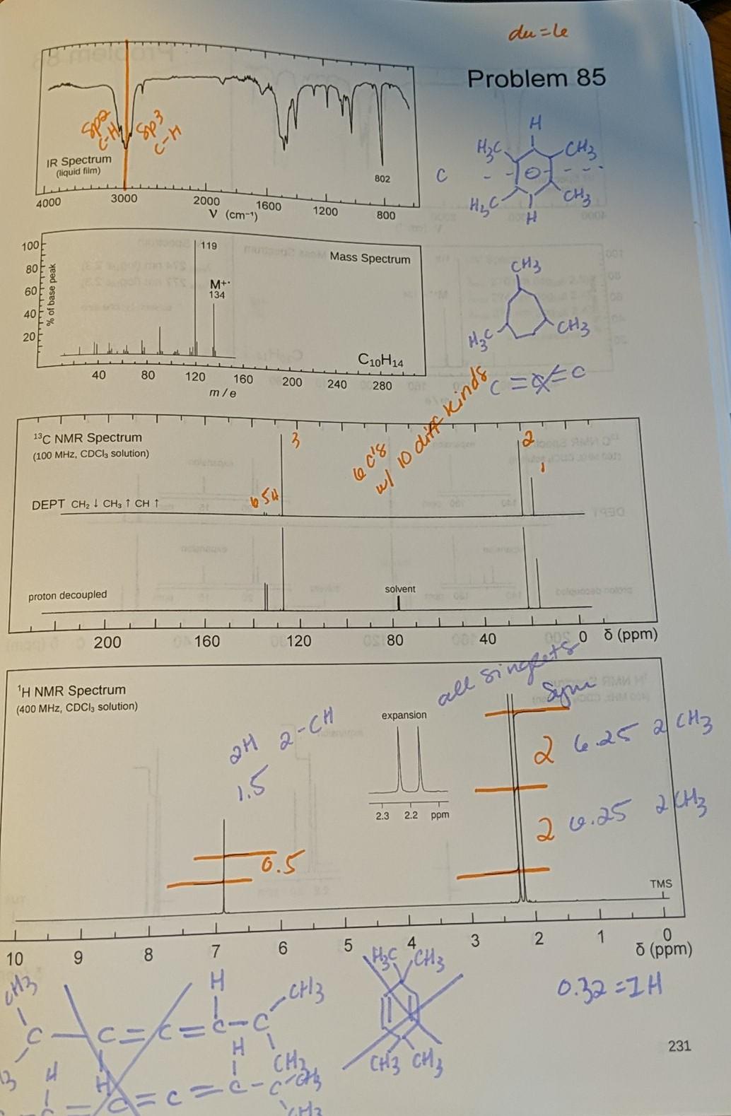 Solved du=le Problem 85 eds H "Sp3 C-H H₂ C. IR Spectrum | Chegg.com