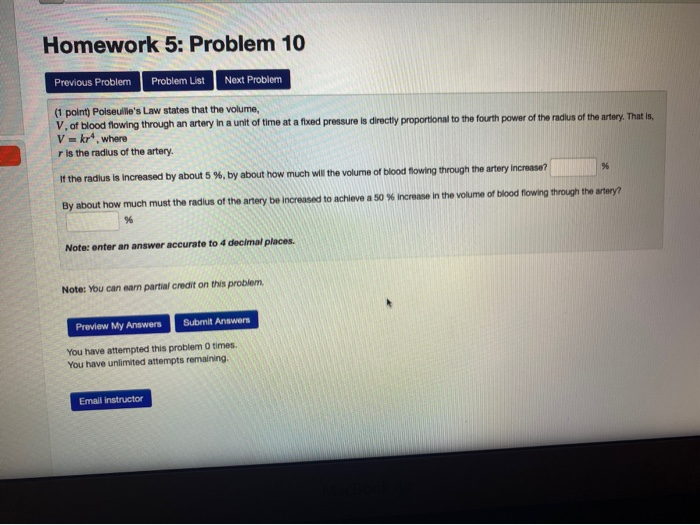 Solved Homework 5: Problem 10 Previous Problem Problem List | Chegg.com