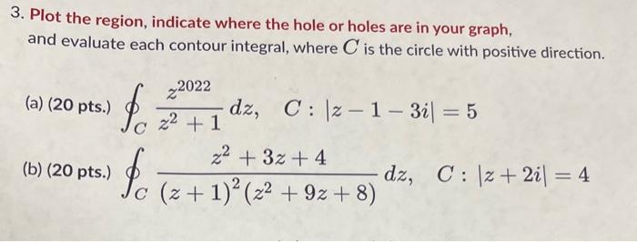 Solved 3. Plot the region, indicate where the hole or holes | Chegg.com