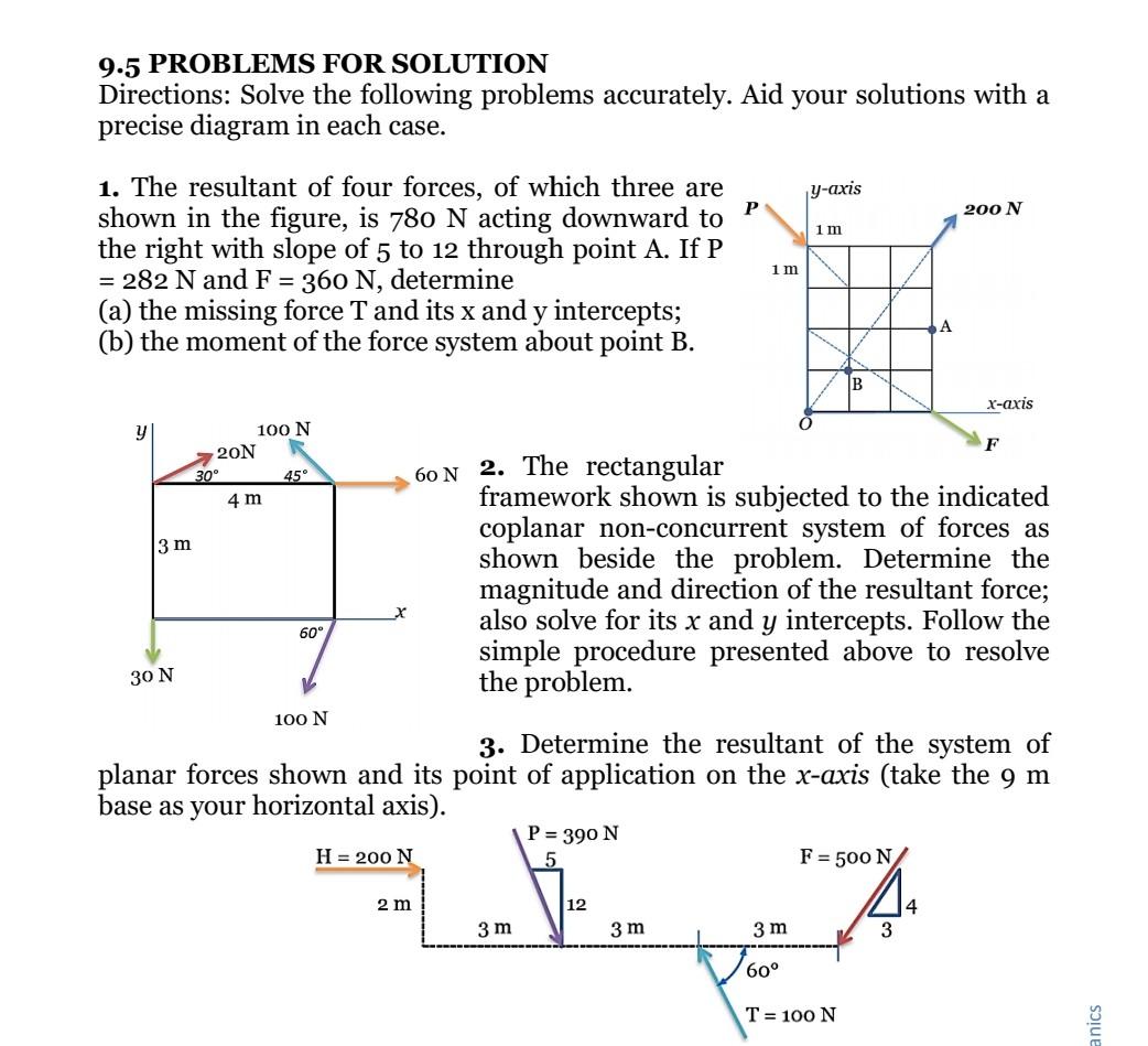 Solved 9.5 PROBLEMS FOR SOLUTION Directions: Solve the | Chegg.com