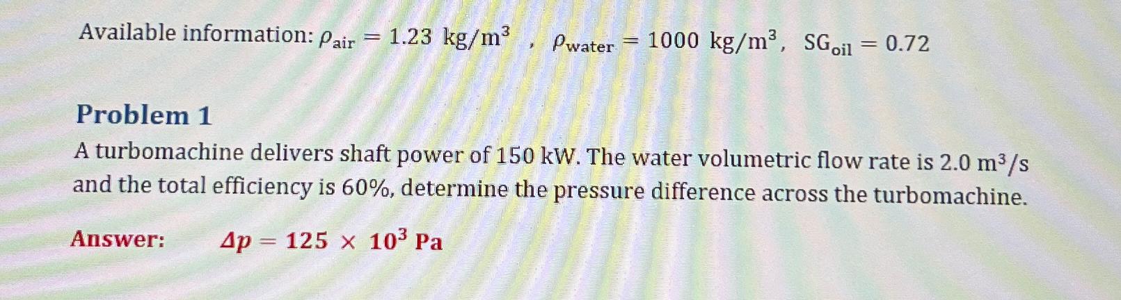 Solved Available information: \\\\rho _(air | Chegg.com