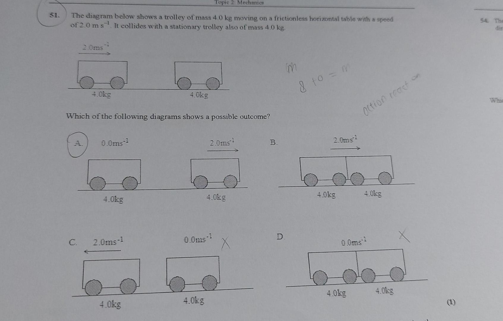 Solved There are two object with the same mass. However, one | Chegg.com