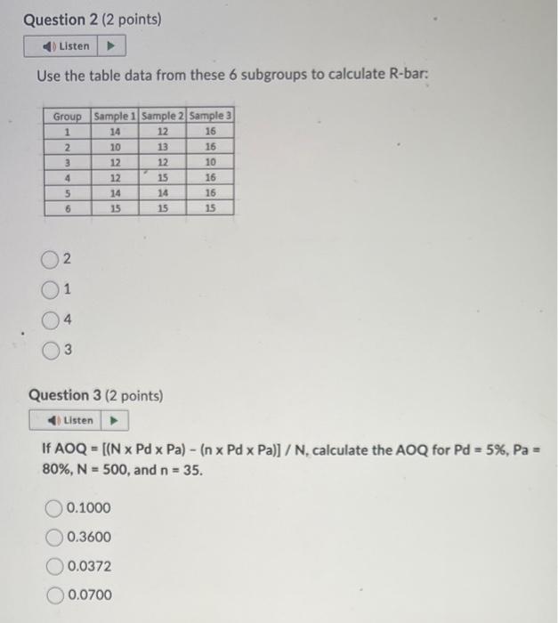 Solved Use the table data from these 6 subgroups to | Chegg.com