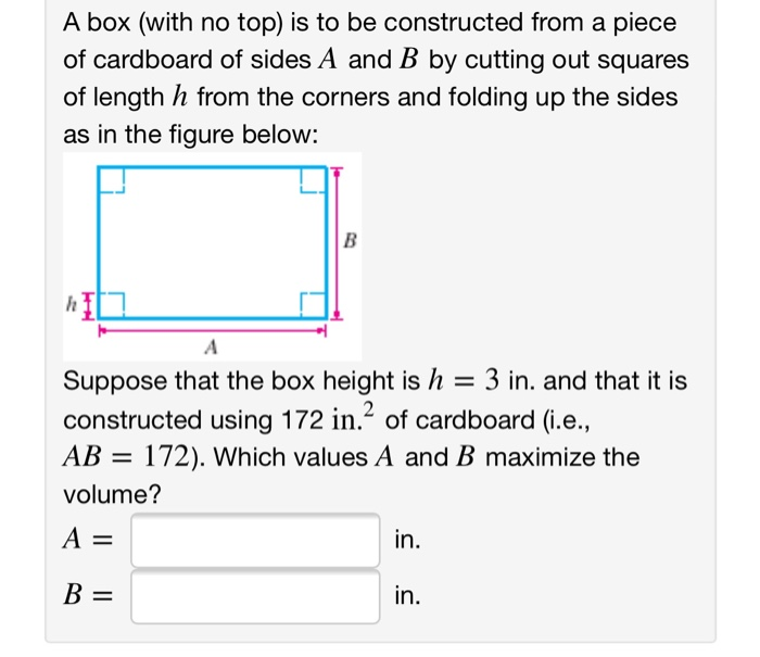 Solved A box is contructed out of two different types of | Chegg.com