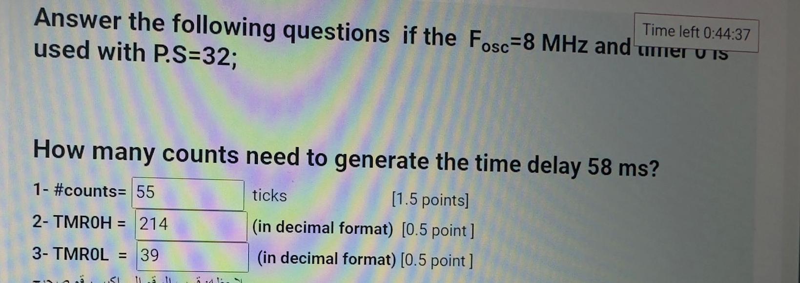 Solved Answer the following questions if the Fosc =8MHz ﻿and | Chegg.com