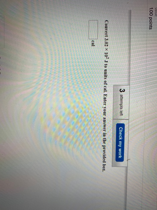Solved value: 1.00 points 3 attempts left Check my work | Chegg.com