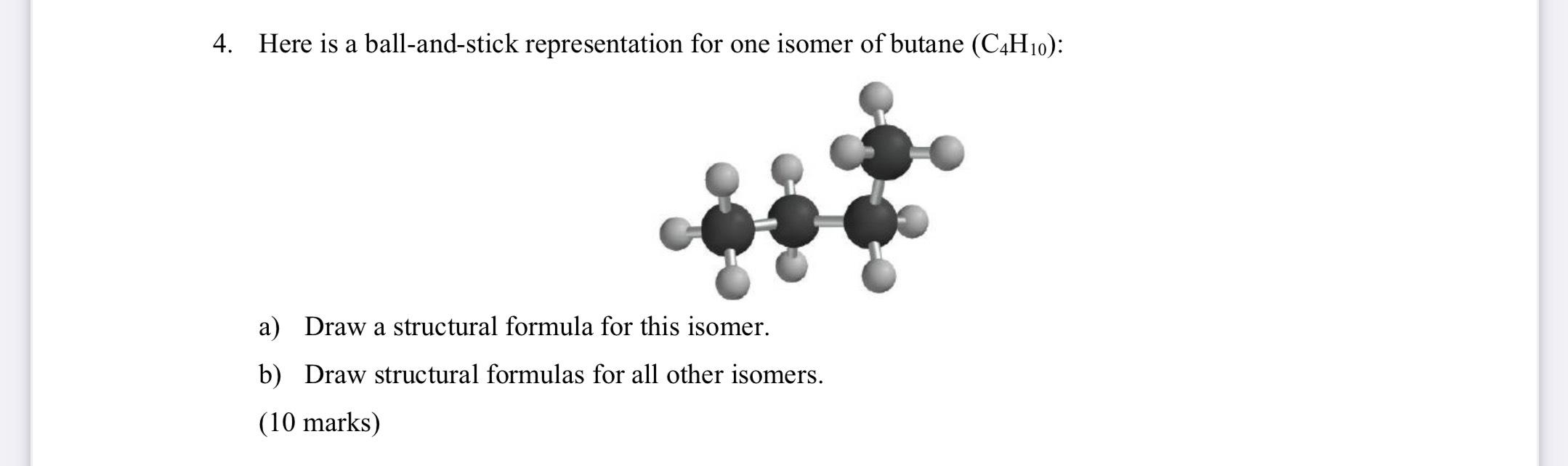 Here is a ball-and-stick representation for one | Chegg.com