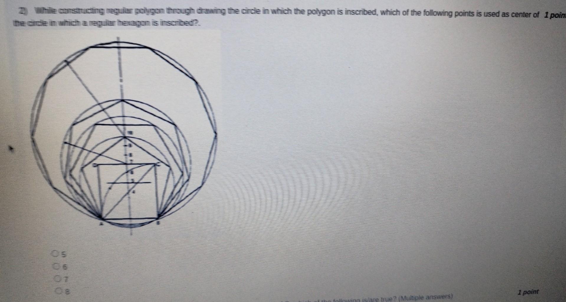 Solved 2) While cansaructing regular polygon through drawing | Chegg.com