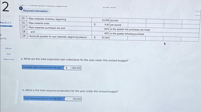Chapter 8: (Algo) Applying Excel: Exercise (Part 2 of | Chegg.com