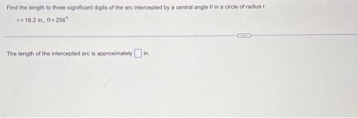 Solved Find the length to three significant digits of the | Chegg.com
