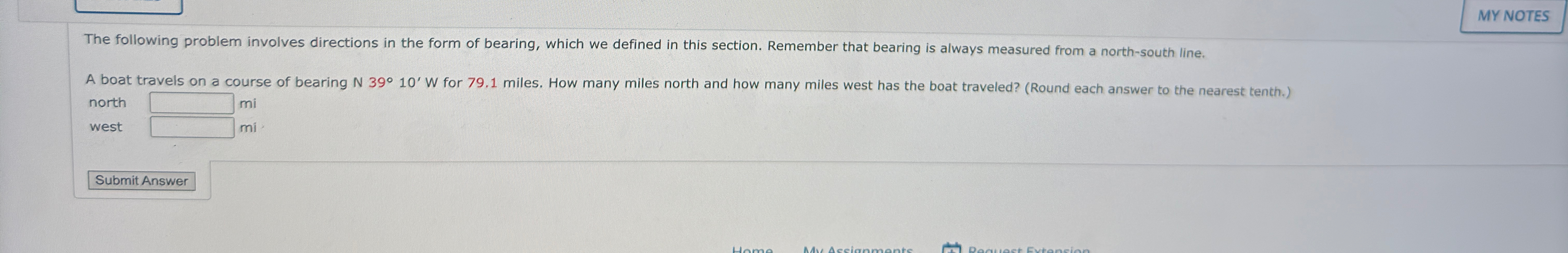 Solved The following problem involves directions in the form | Chegg.com