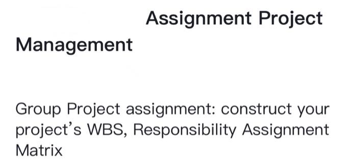 Solved Assignment Project Management Group Project | Chegg.com